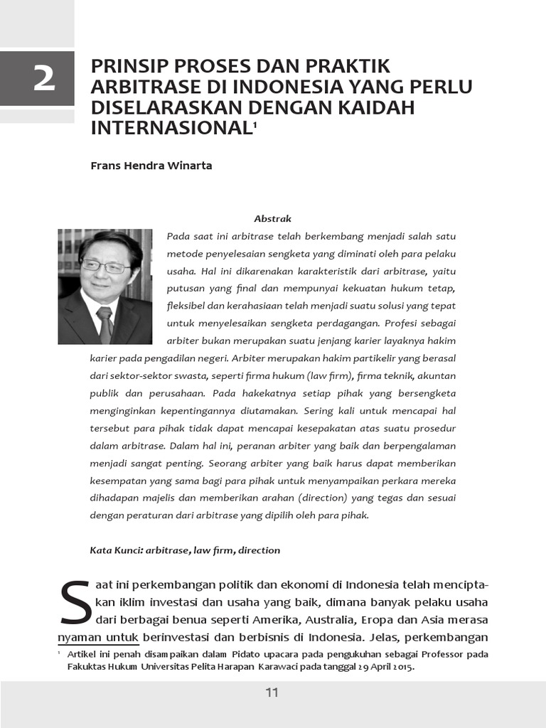 Prinsip Proses Dan Praktik Arbitrase Di Indonesia Yang Perlu ...
