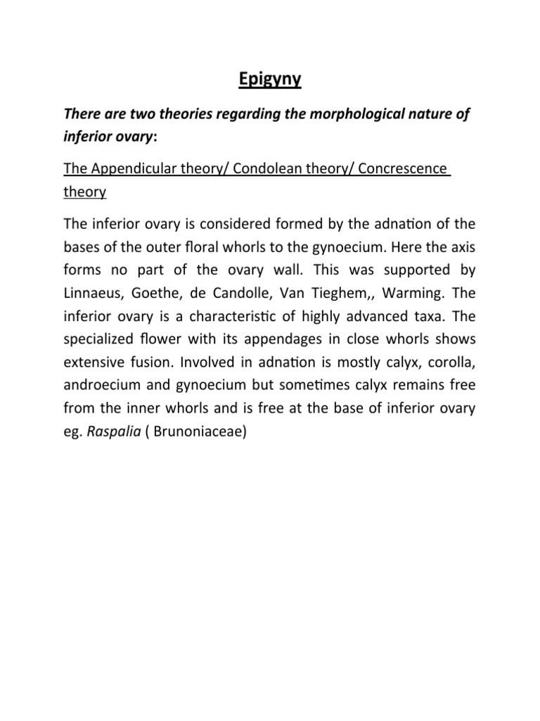 Epigyny | PDF | Flowers | Plants