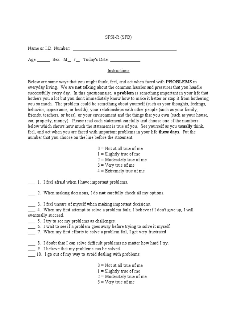 Spsi R | Download Free PDF | Cognition | Psychology