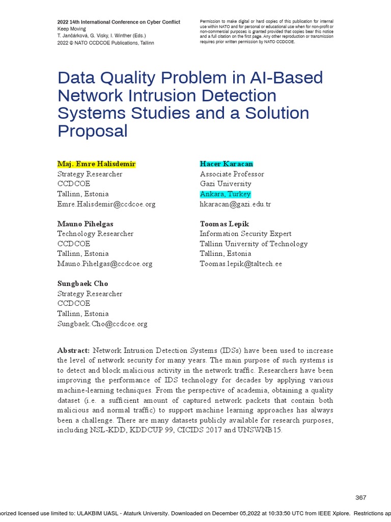 Data_Quality_Problem_in_AI-Based_Network_Intrusion_Detection_Systems_Studies_and_a_Solution ...