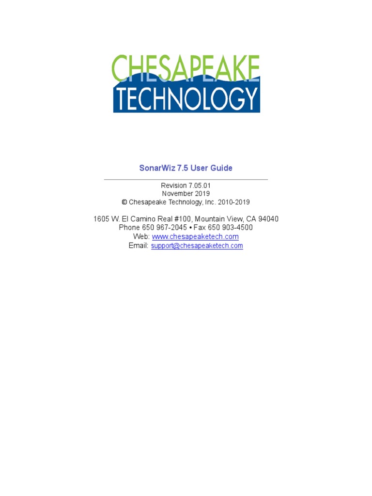 SonarWiz UserGuide | PDF | Menu (Computing) | Software