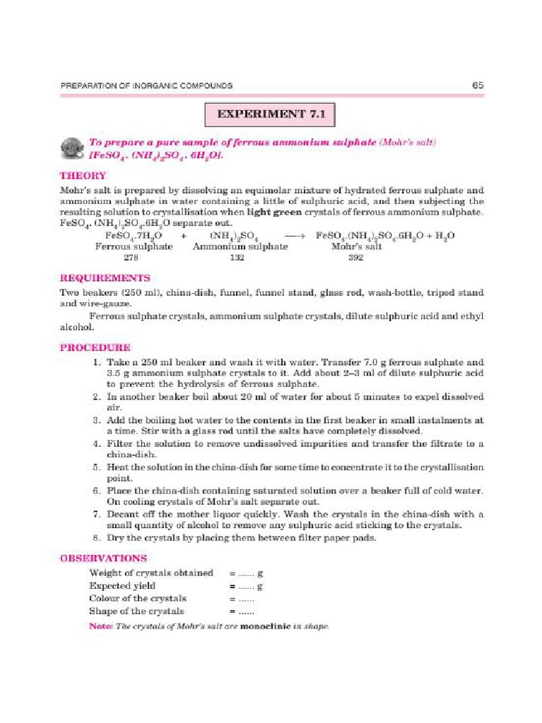 Chemistry Manual | PDF