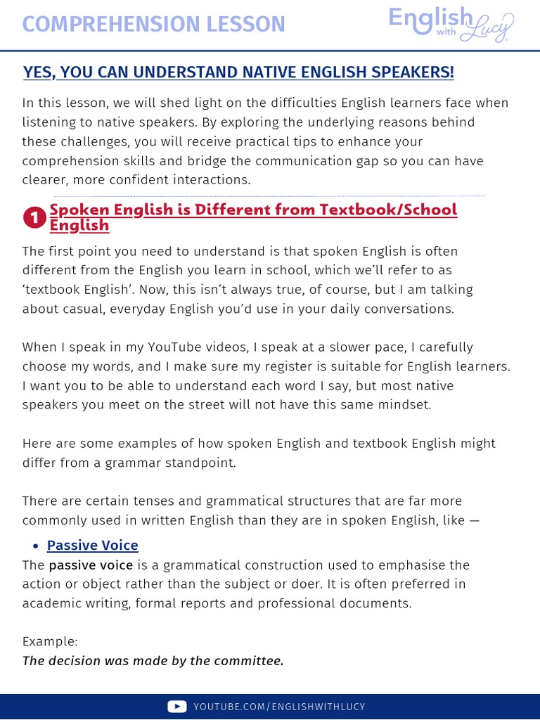 108. Yes, You CAN understand native English Spea | PDF | English ...