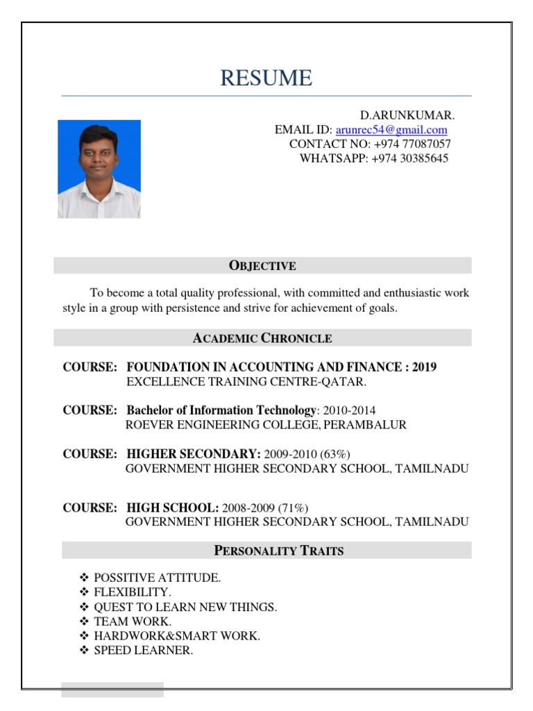 Arun Resume | PDF