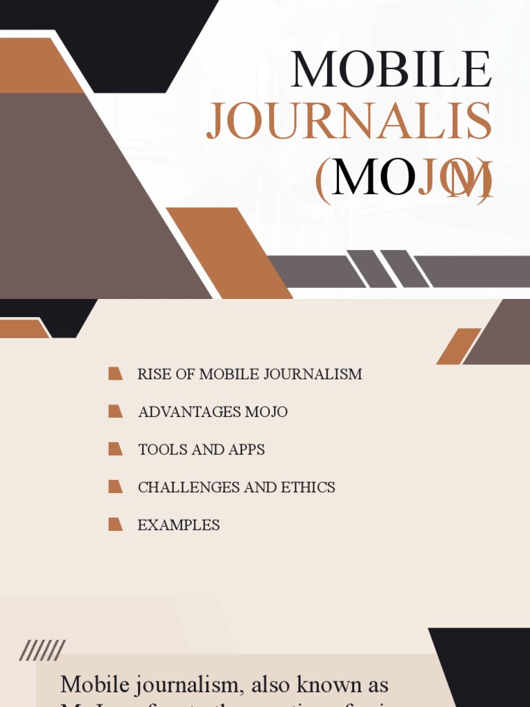 Mojo Lecture Pdf Journalism Mobile App