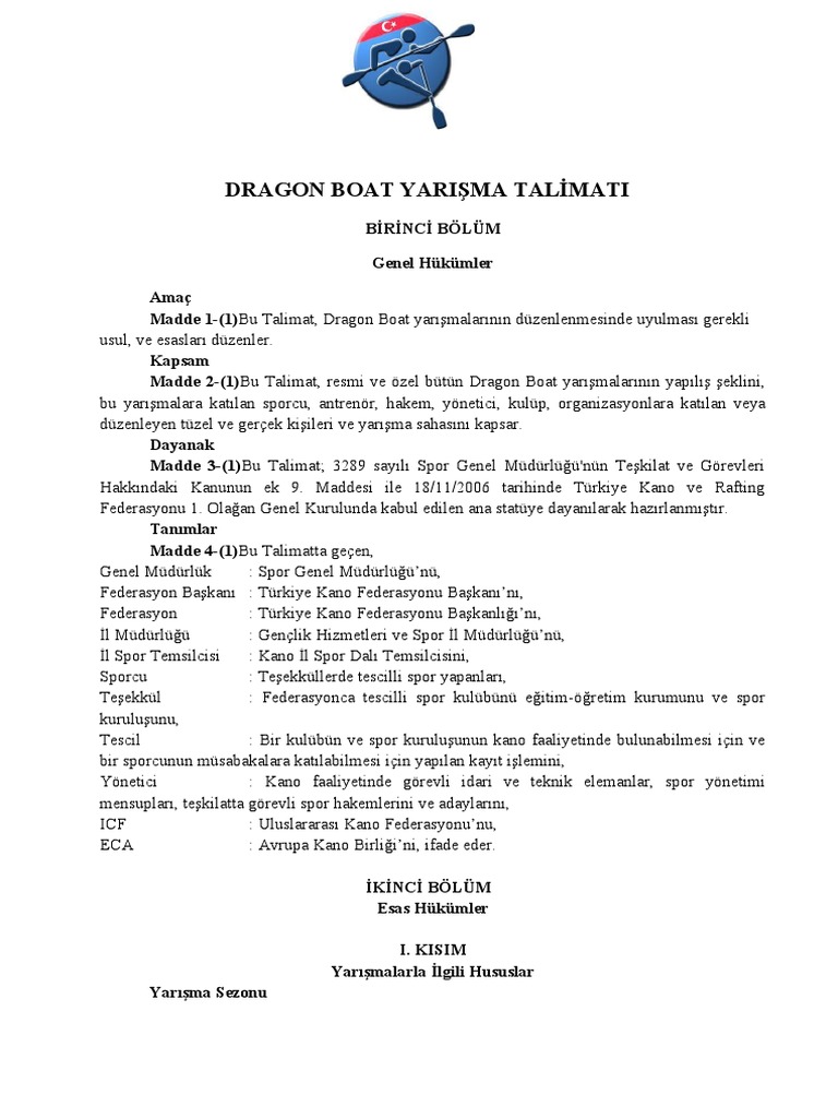Dragon Boat Yarisma Talim | PDF
