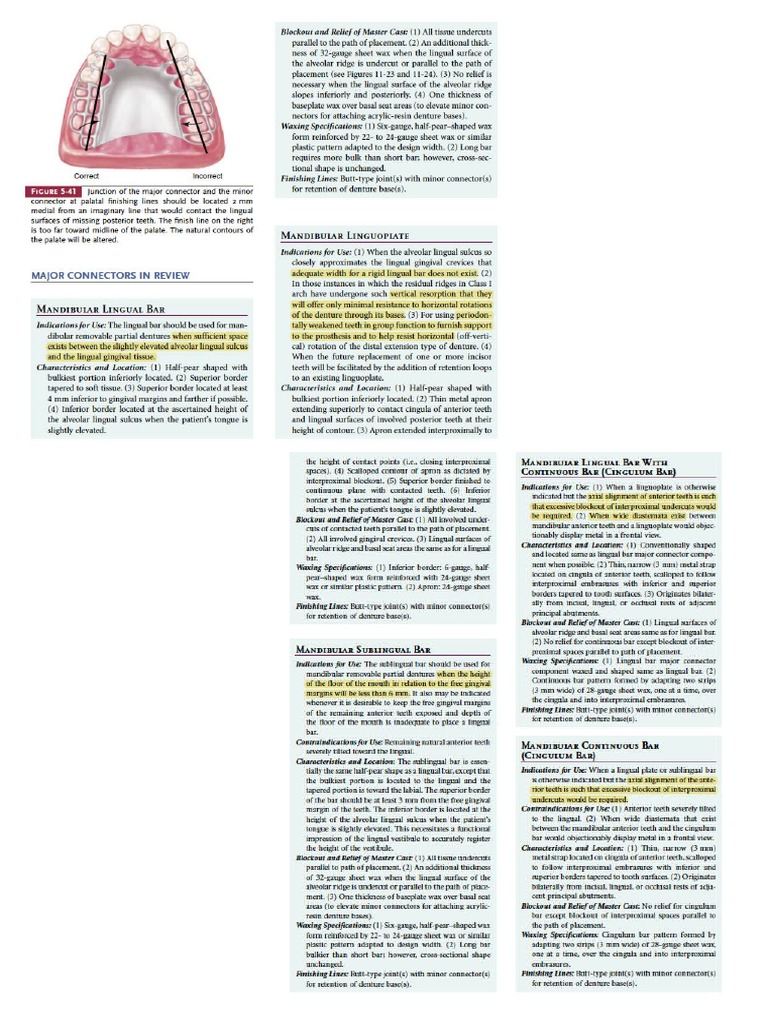 Removable Partial Denture | PDF | Human Anatomy | Dentistry