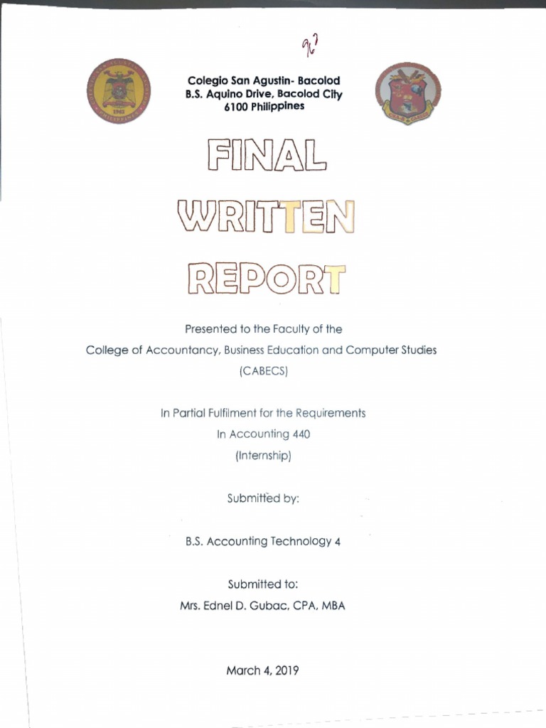 Final Report Sample | PDF