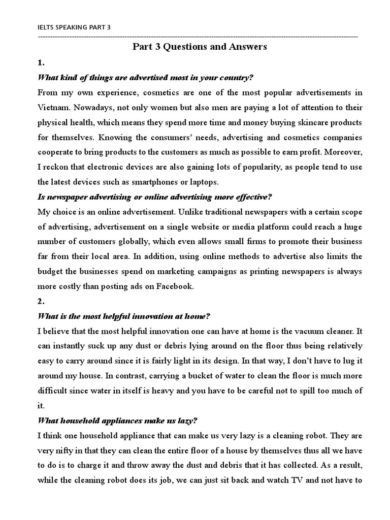 IELTS Part 3 May-Aug 2023 | PDF | Online Shopping | Retail IELTS Part 3 May-Aug 2023 | PDF | Online Shopping | Retail
