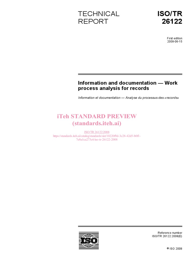 Iso TR 26122 2008 | PDF | International Organization For ...