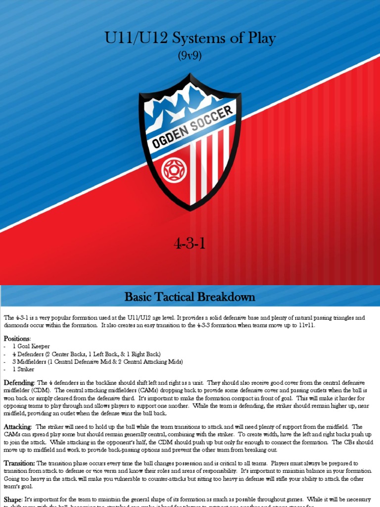 Systems of Play - 9v9 | PDF