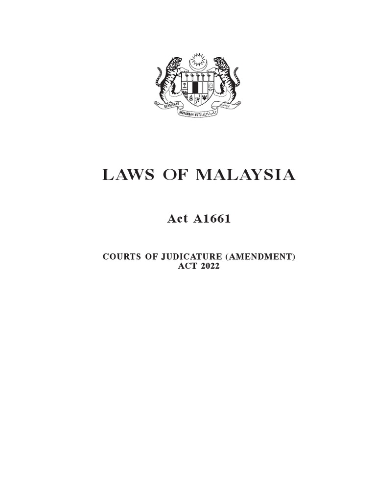 Act A1661 | PDF | Judgment (Law) | Government