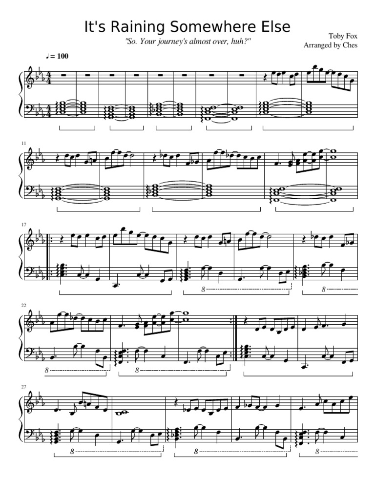 Undertale - It - S Raining Somewhere Else | PDF