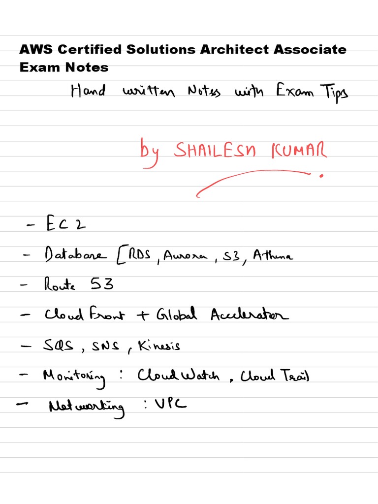 AWS Notes | PDF | Computing | Amazon Web Services