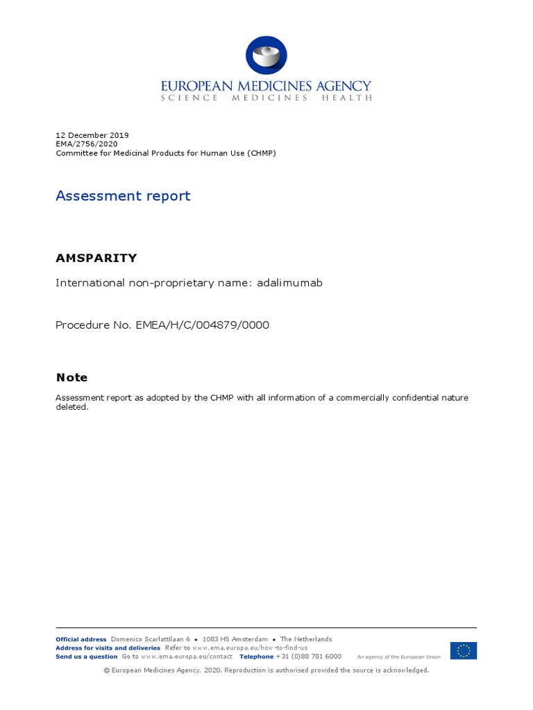 Amsparity Epar Public Assessment Report - en | PDF