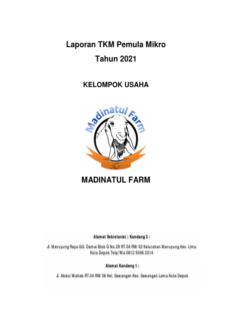 Laporan TKM Madinatul Farm CTK Edit | PDF