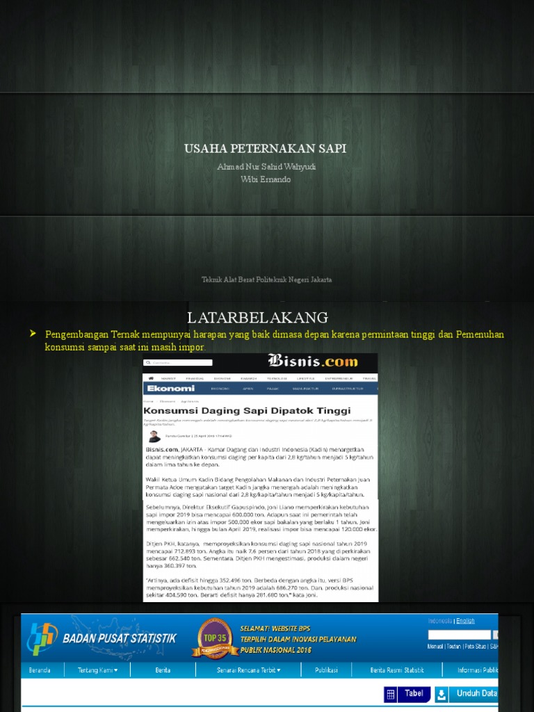 Presentasi Ternak | PDF