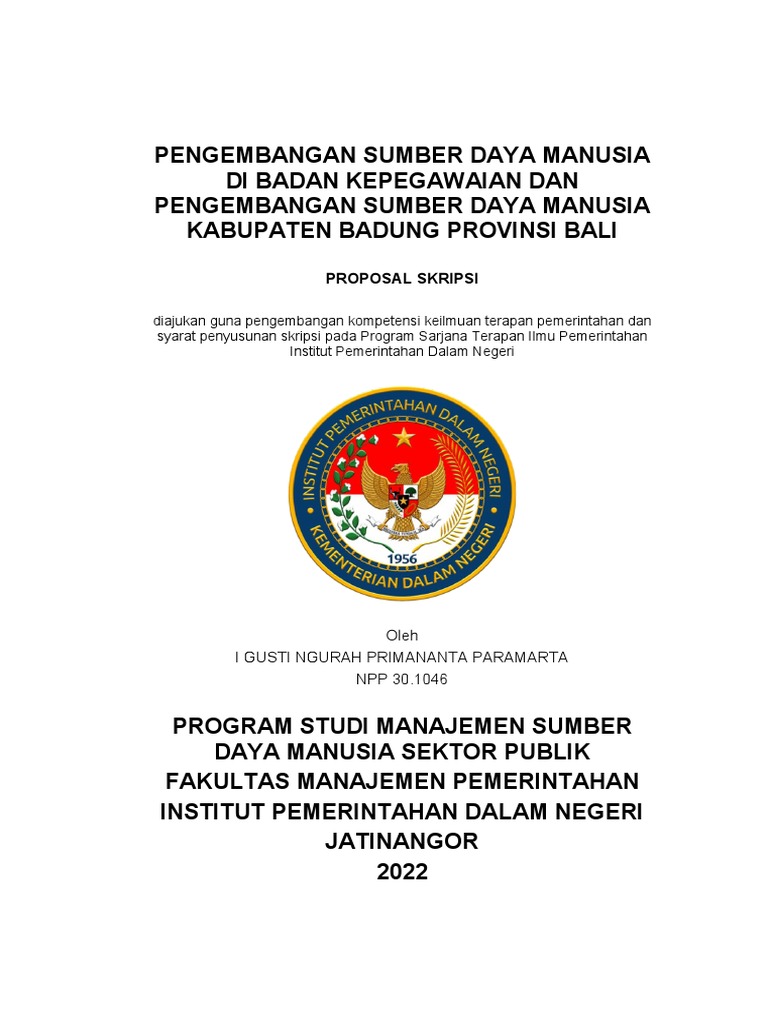 Usulan Proposal Skripsi I Gusti Ngurah | PDF