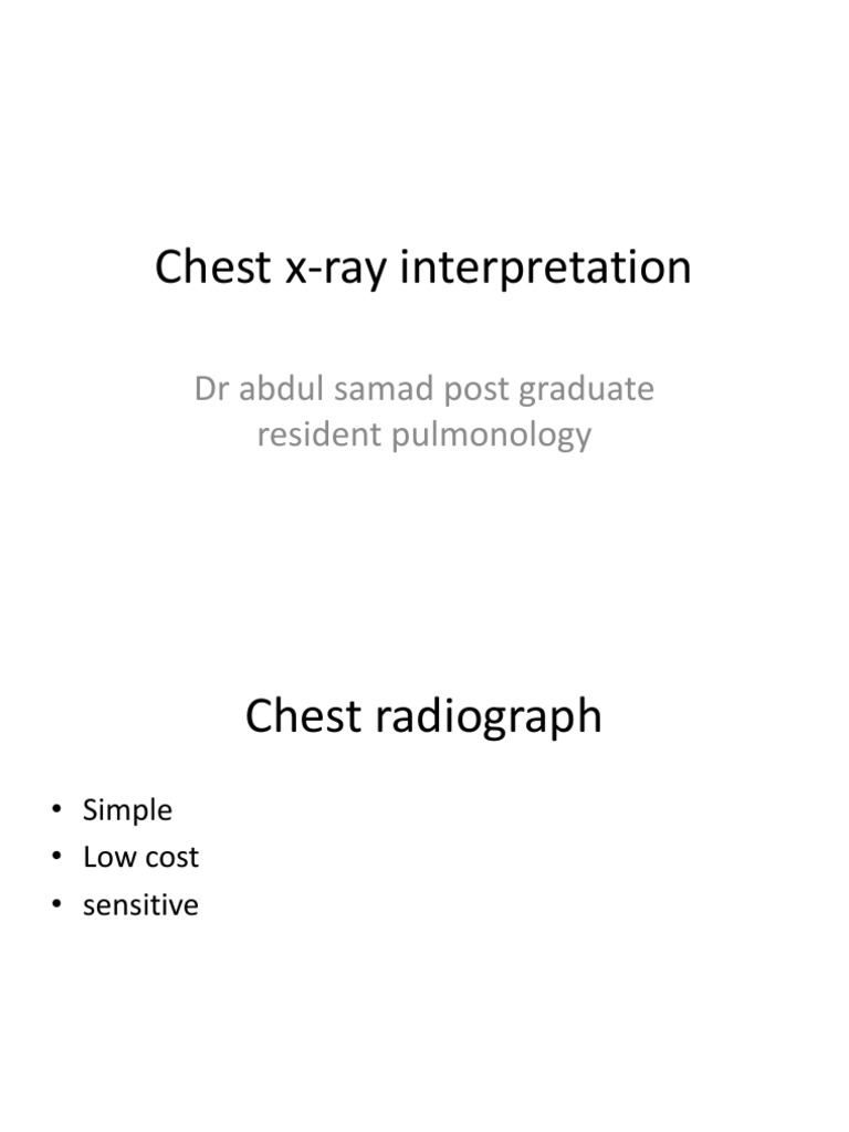 Chest X-ray Interpretation | PDF
