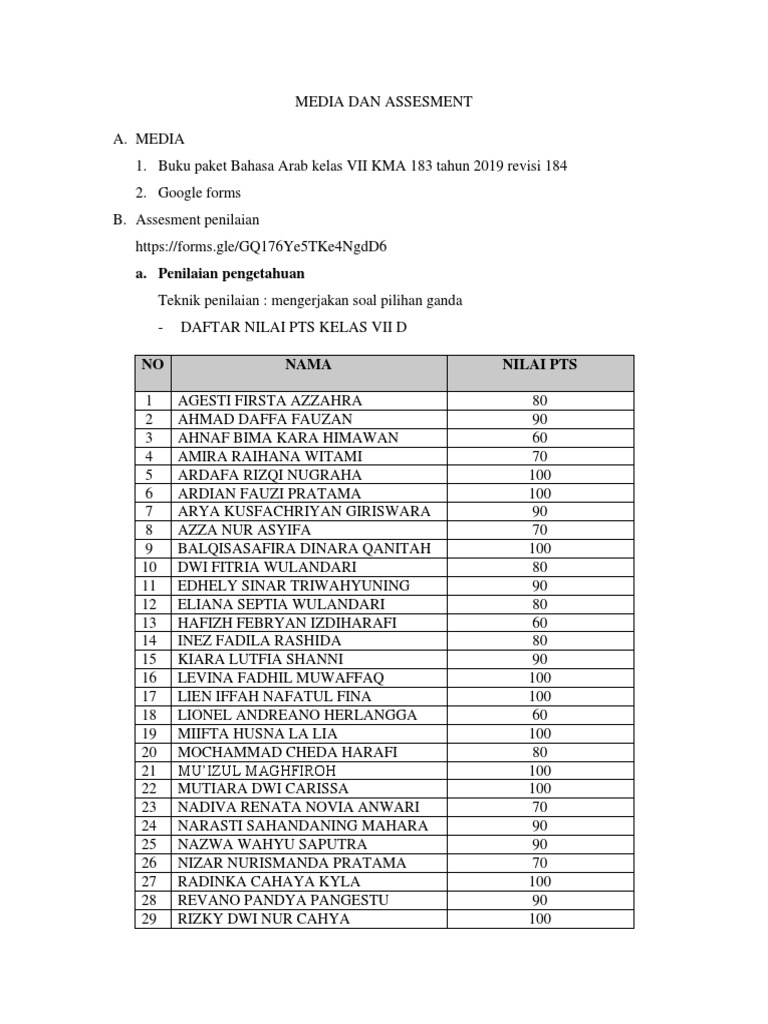 MEDIA DAN ASSESMENT Fiks | PDF