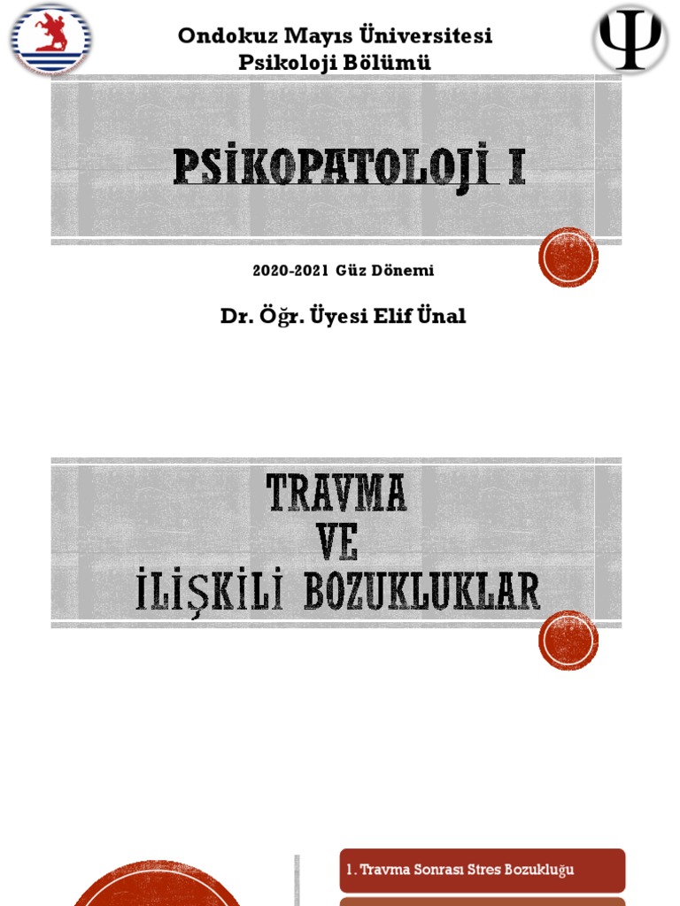 Travma Ve İlişkili Bozukluklar | PDF