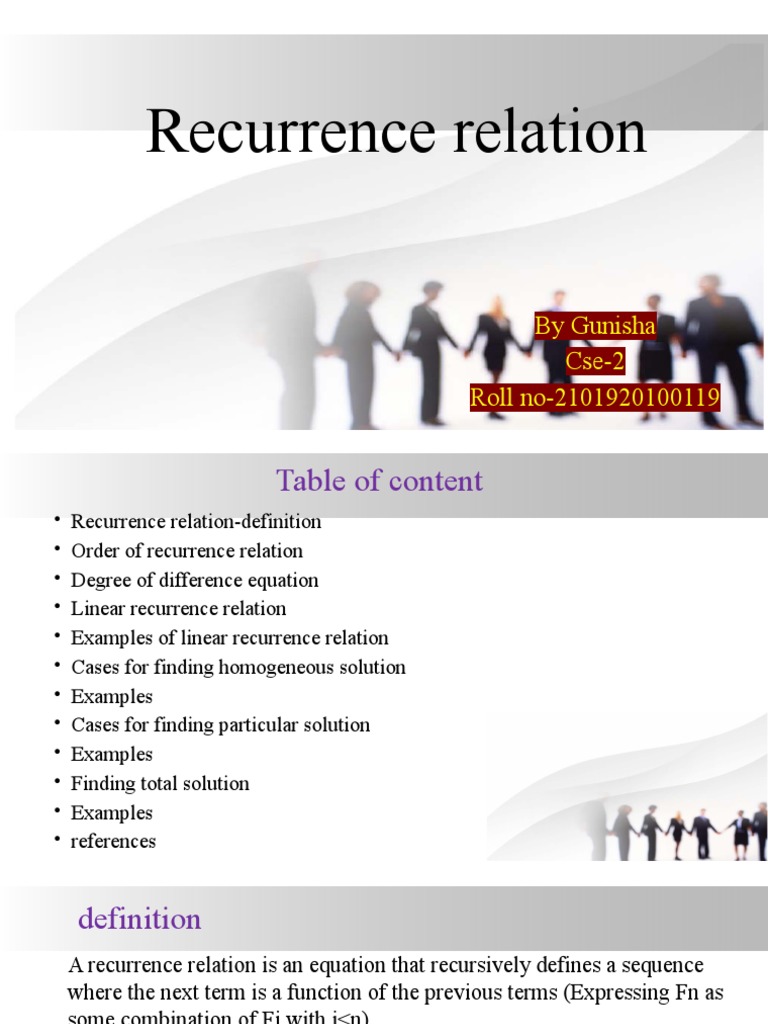 Recurrence Relation1 | PDF | Recurrence Relation | Ordinary Differential Equation