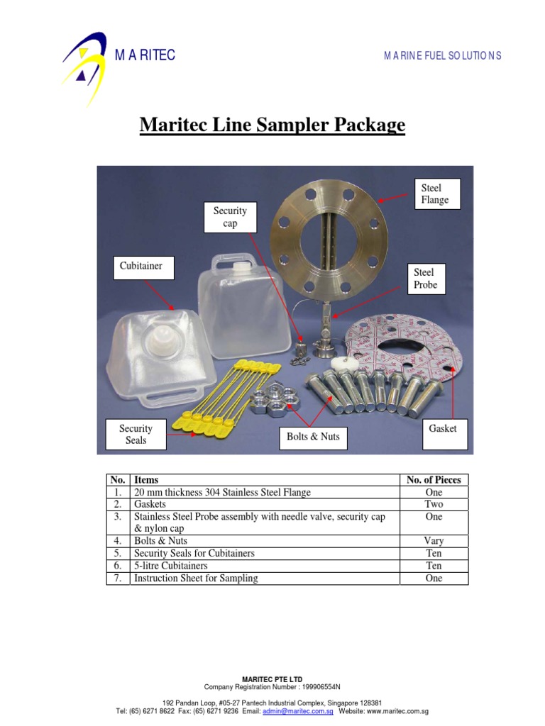6751-Maritec Line Sampler - Package | PDF
