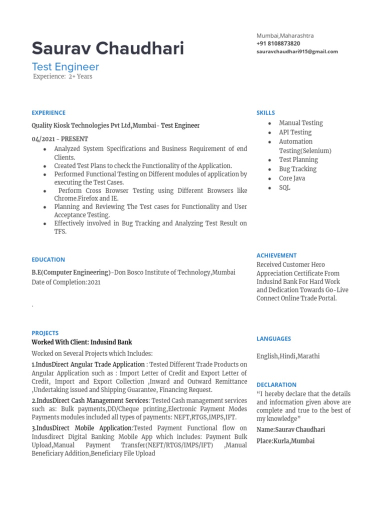 Saurav Resume | PDF | Computing | Software Engineering