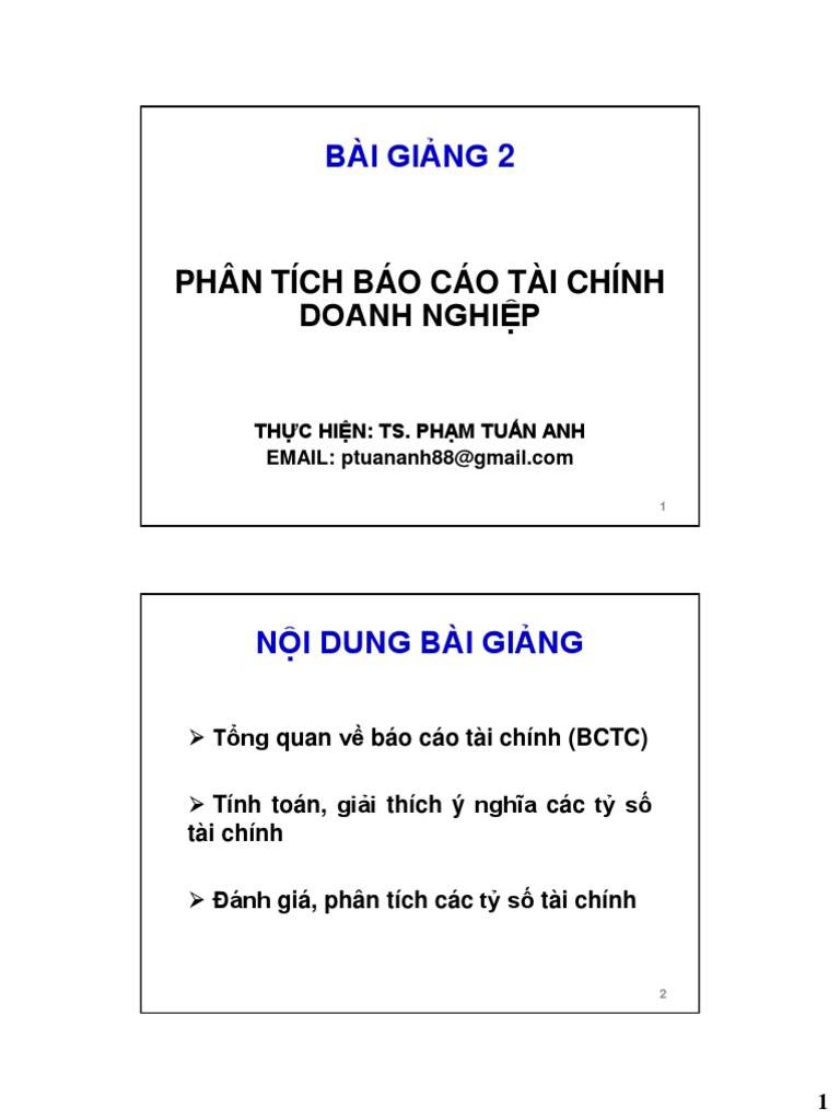 Phan Tich BCTC - Gui SV | PDF