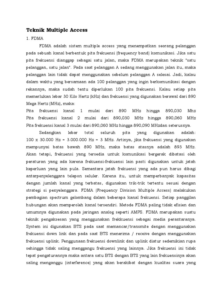 Tugas Multiple Access 2 | PDF