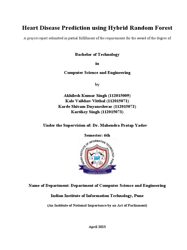 BTP Sixth Sem Report | PDF | Machine Learning | Statistical Classification