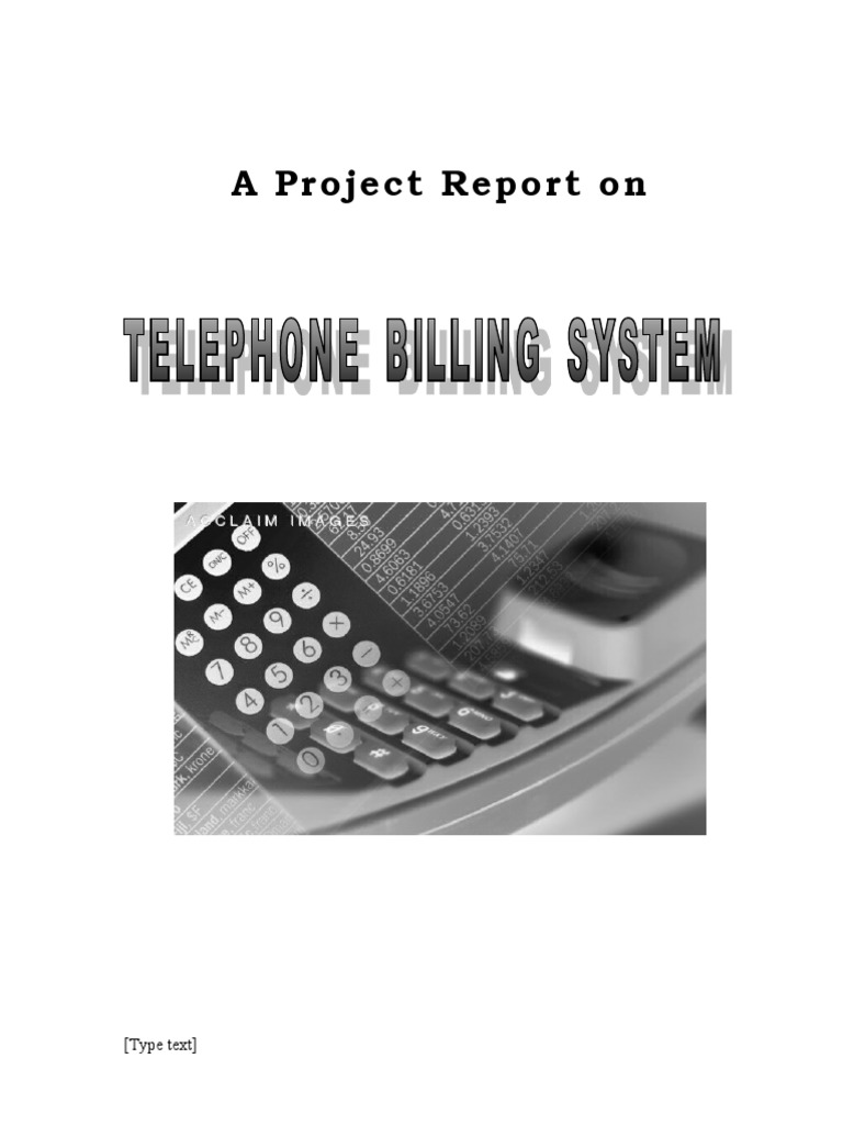 Telephone Billing System Project Report | PDF | Databases | Graphical User Interfaces