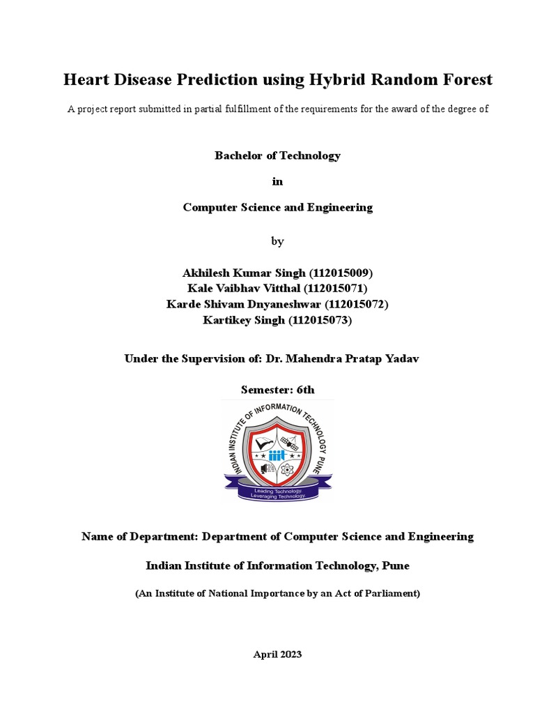 BTP Sixth Sem Report | PDF | Machine Learning | Statistical Classification