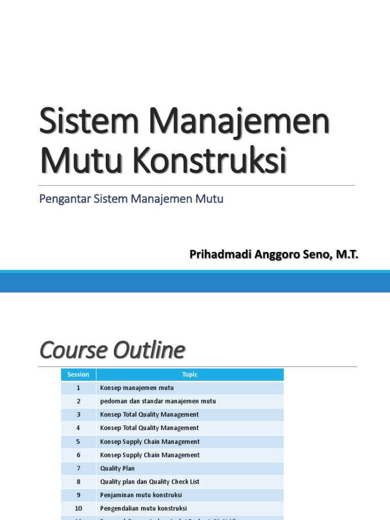 Sistem Manajemen Mutu Konstruksi | PDF | Bisnis | Seni