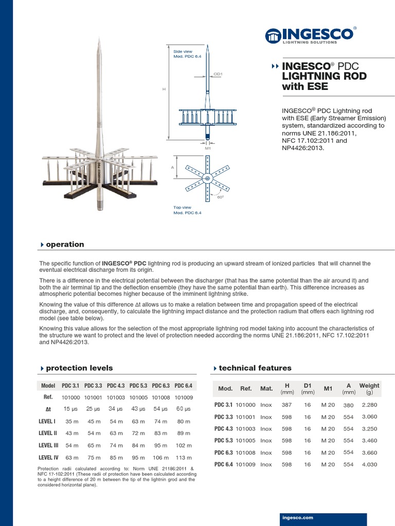 FT Ingesco PDC Une en | PDF | Lightning | Electrical Resistance And ...