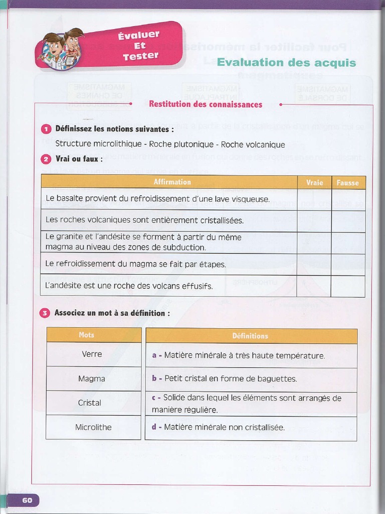 La Formation Des Roches Magmatiques Exercices Manuel | PDF