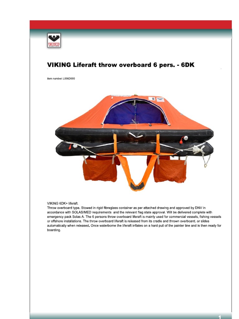 Life Raft 6DK+ | PDF