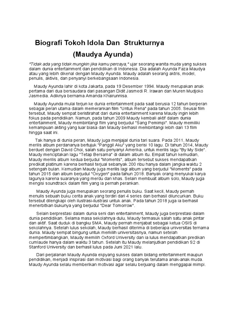 Biografi Tokoh Idola | PDF