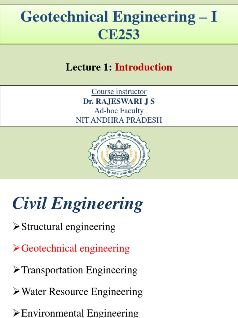 Lecture 1 | PDF | Geotechnical Engineering | Soil Mechanics