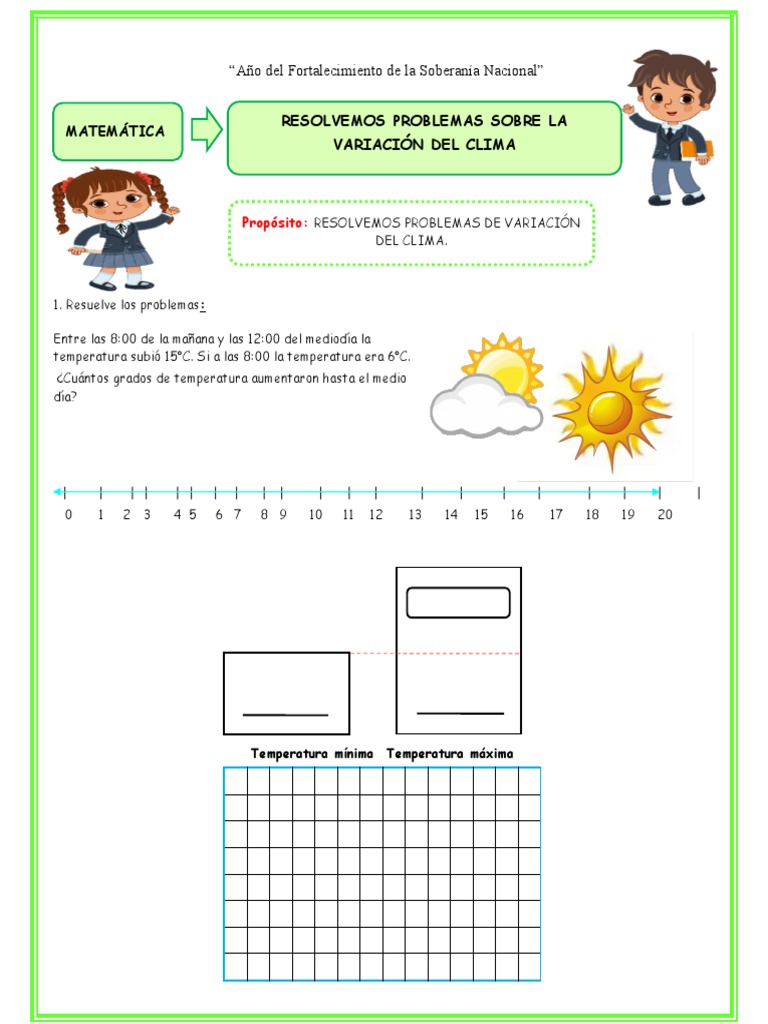 Act Mat Resolvemos Problemas Sobre La Variación Del Clima | PDF