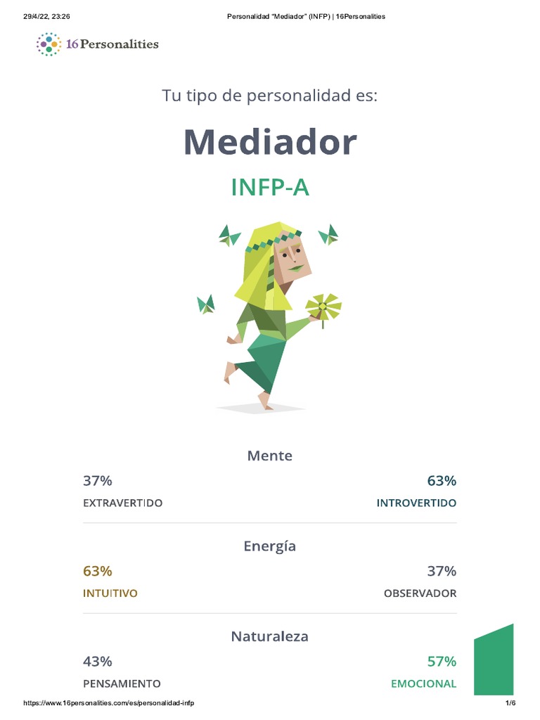 Personalidad "Mediador" (INFP) - 16personalities | PDF