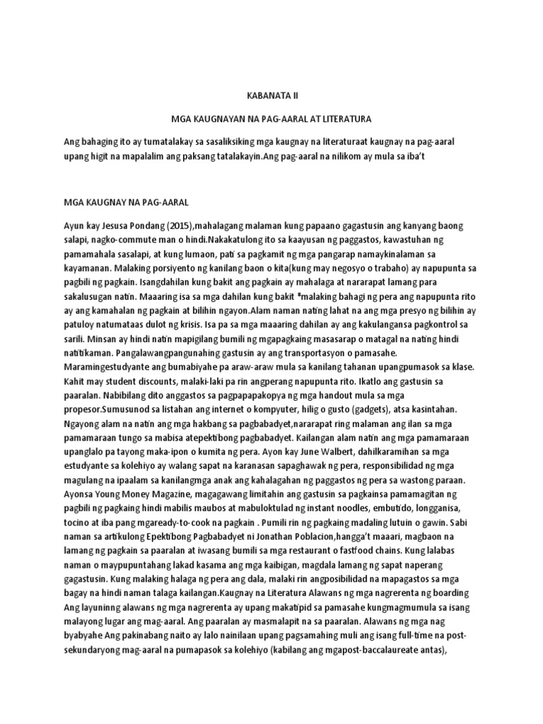KABANATA II-WPS Office | PDF