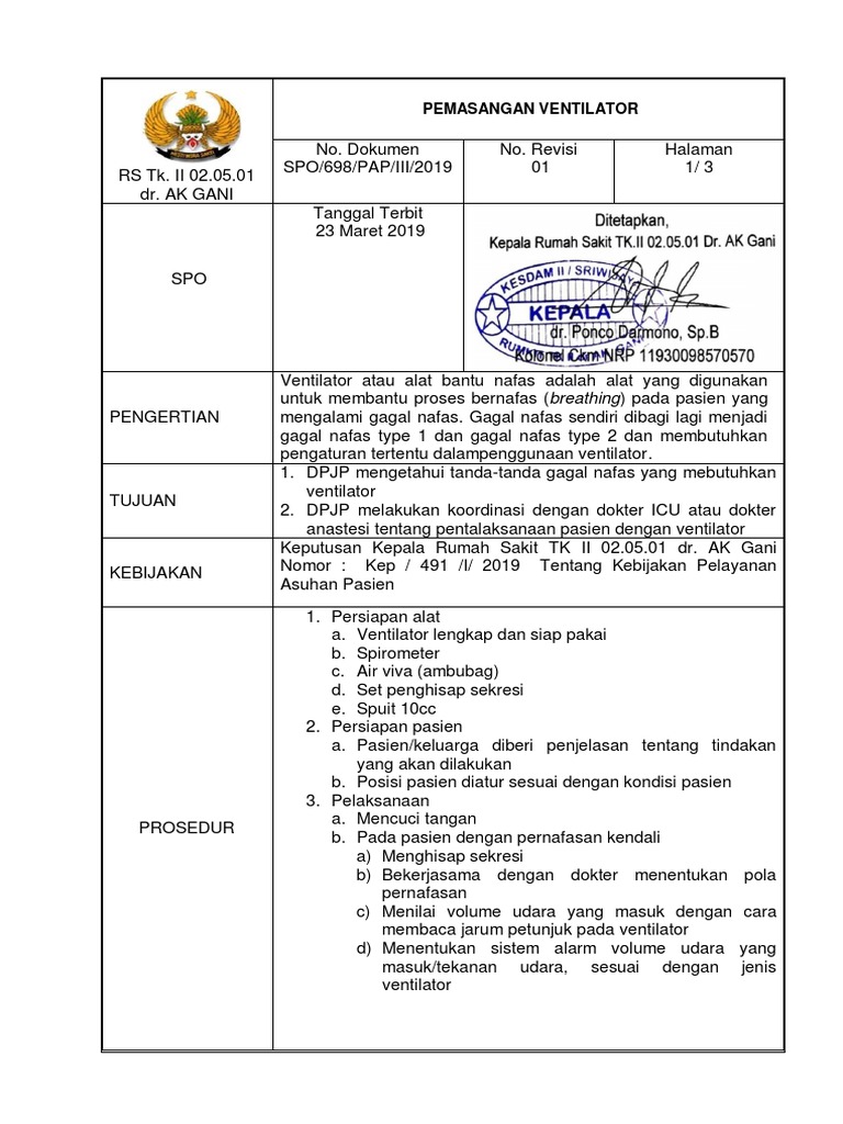 SPO VENTILATOR Fix | PDF