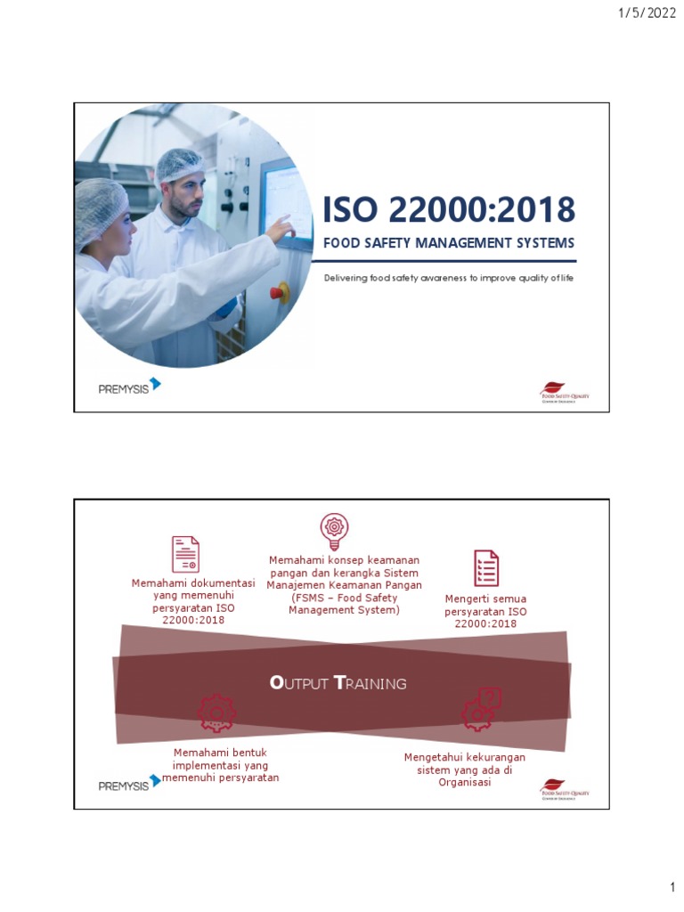 ISO 22000:2018 Food Safety Training Guide | PDF | Verification And ...