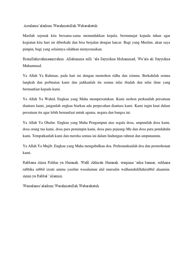 Teks Doa | PDF | Ilmu Sosial | Agama & Spiritualitas