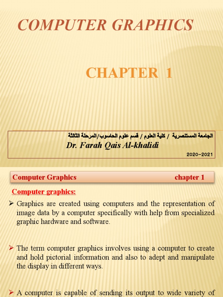 (Introduction To Computer Graphics | PDF | Computer Monitor | Display Resolution