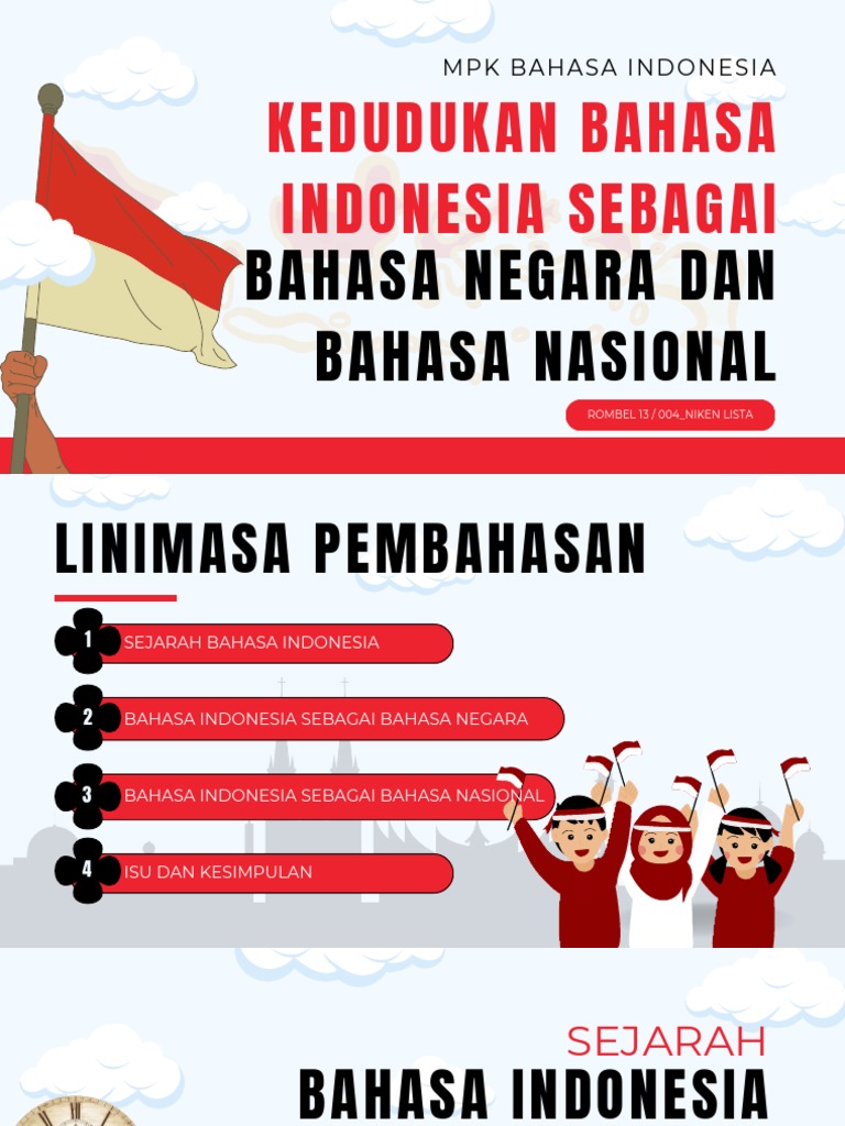 Kedudukan Bahasa Indonesia Sebagai Negara | PDF | Ilmu Sosial