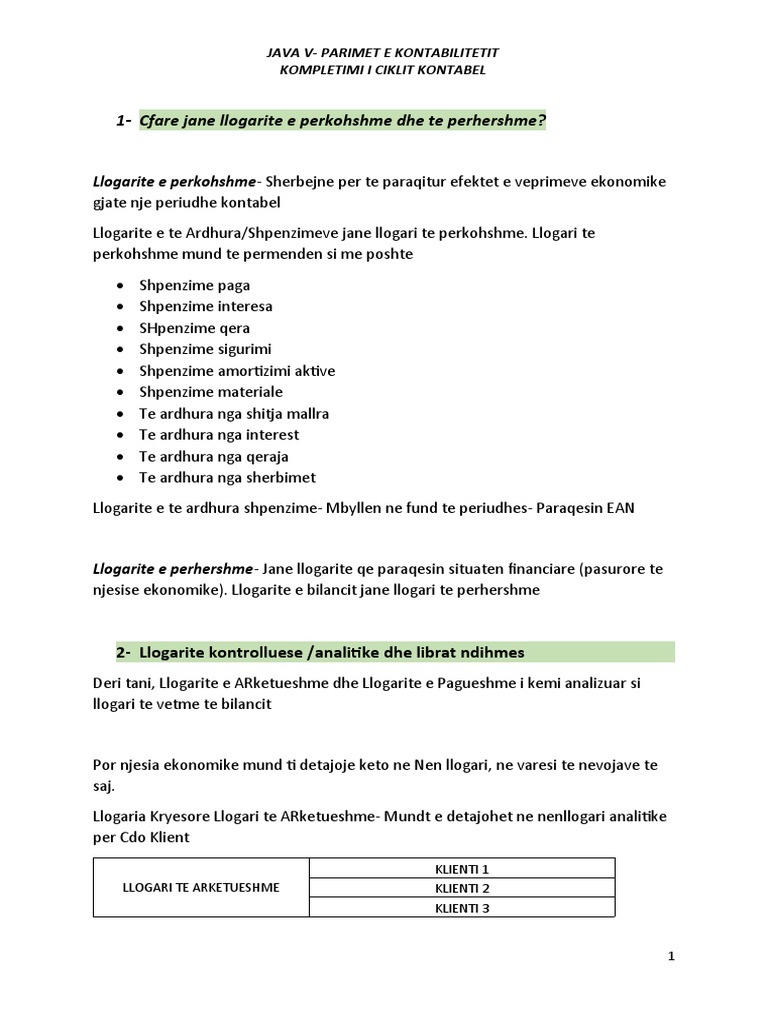 Java V Kompletimi I Ciklit Kontabel | PDF