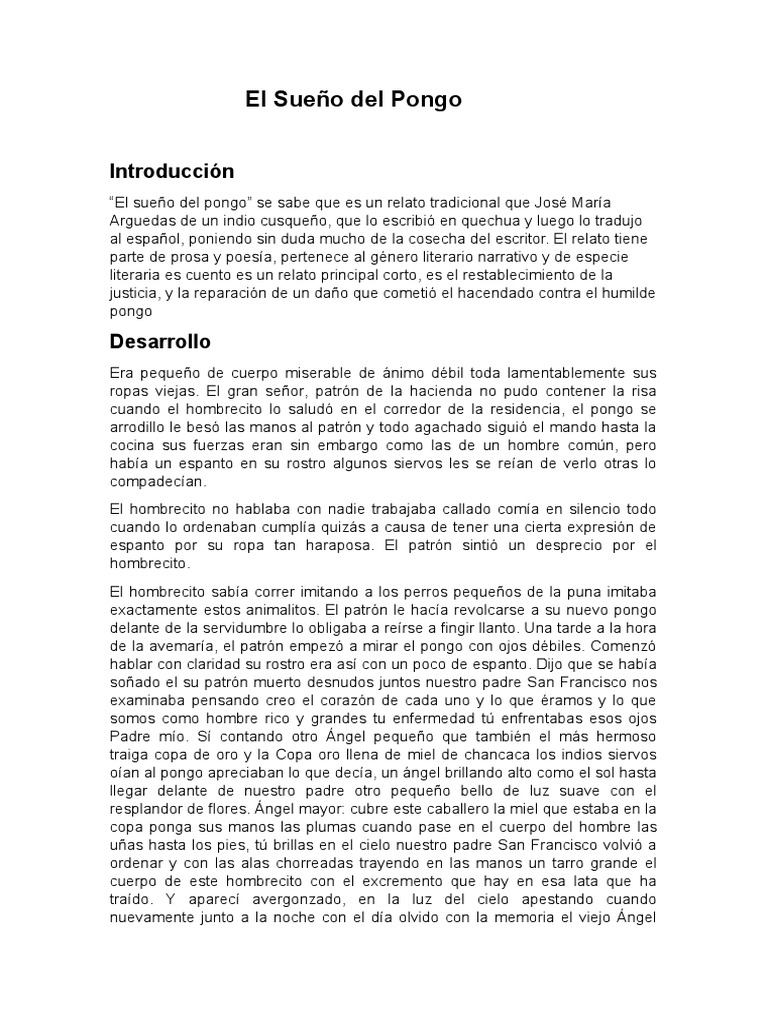 El Sueño del Pongo (1) (1) | PDF
