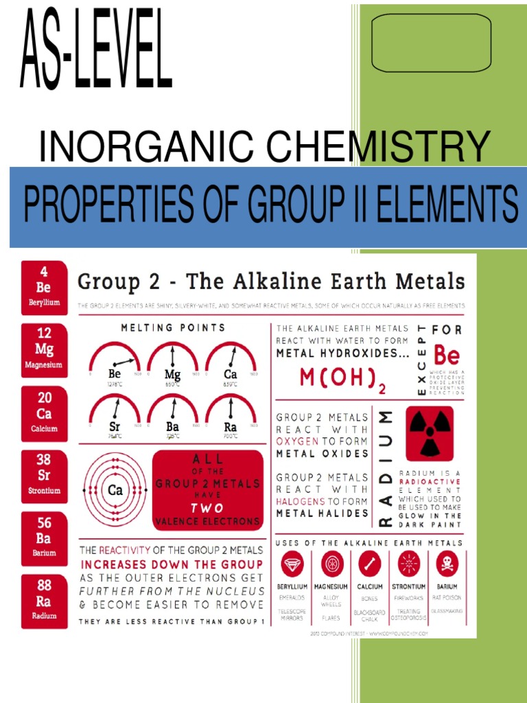H2 Chem Summary of Group II | PDF | Chemical Reactions | Chemistry